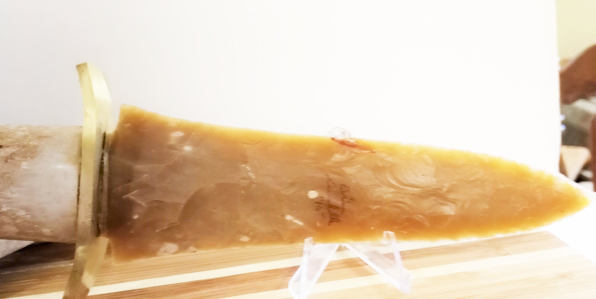 Huge and Awesome 14 Flint Knapped Dagger on a Elk Leg With Carved Eagle ...