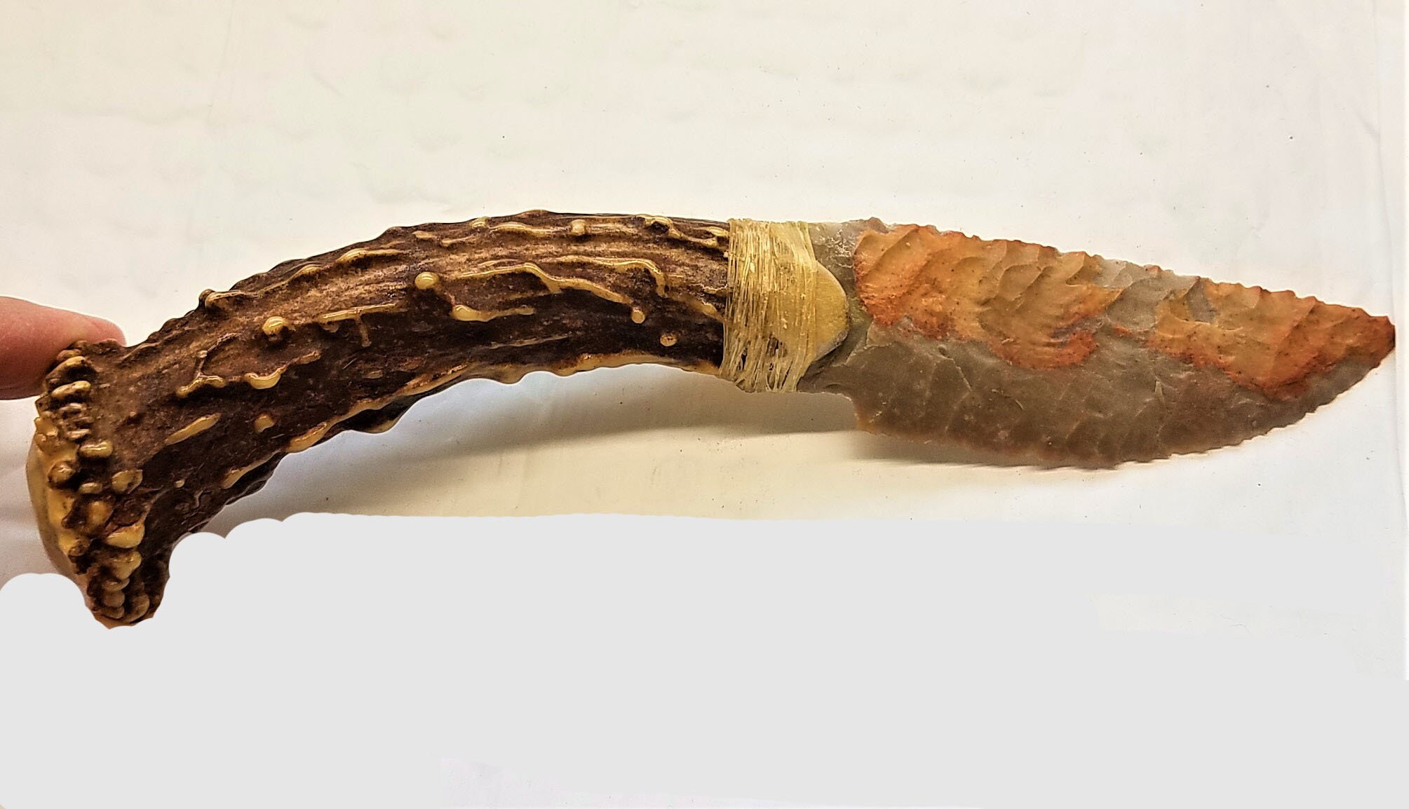 Sweet Texas Flint Knapped Knife on a Dear Antler Beautifully - Etsy