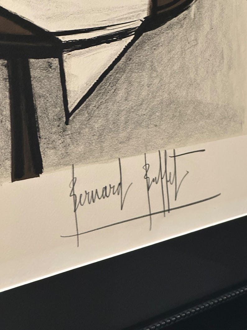 Bernard Buffet Bouquet Vase Flowers Hand Signed Épreuve Des Artiste ...