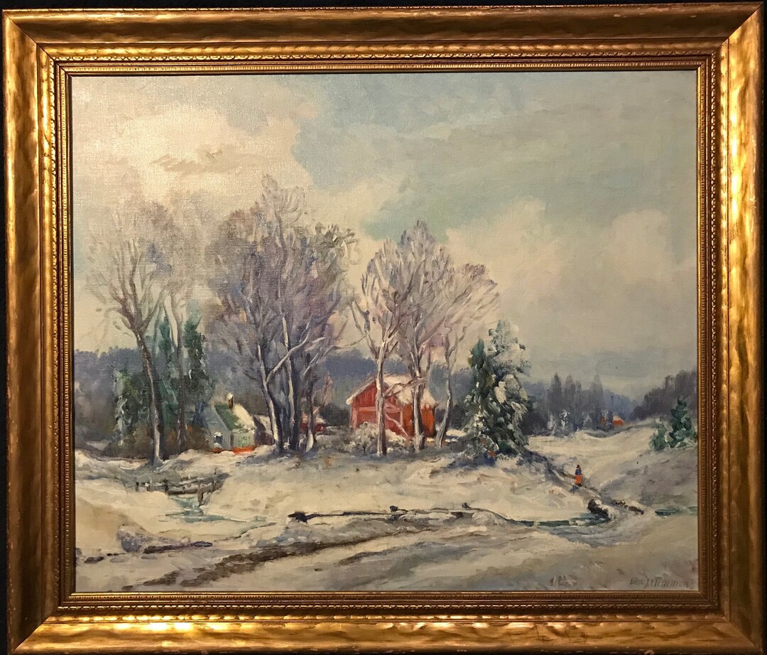 Edward Timmons Antique Oil on Canvas - Etsy