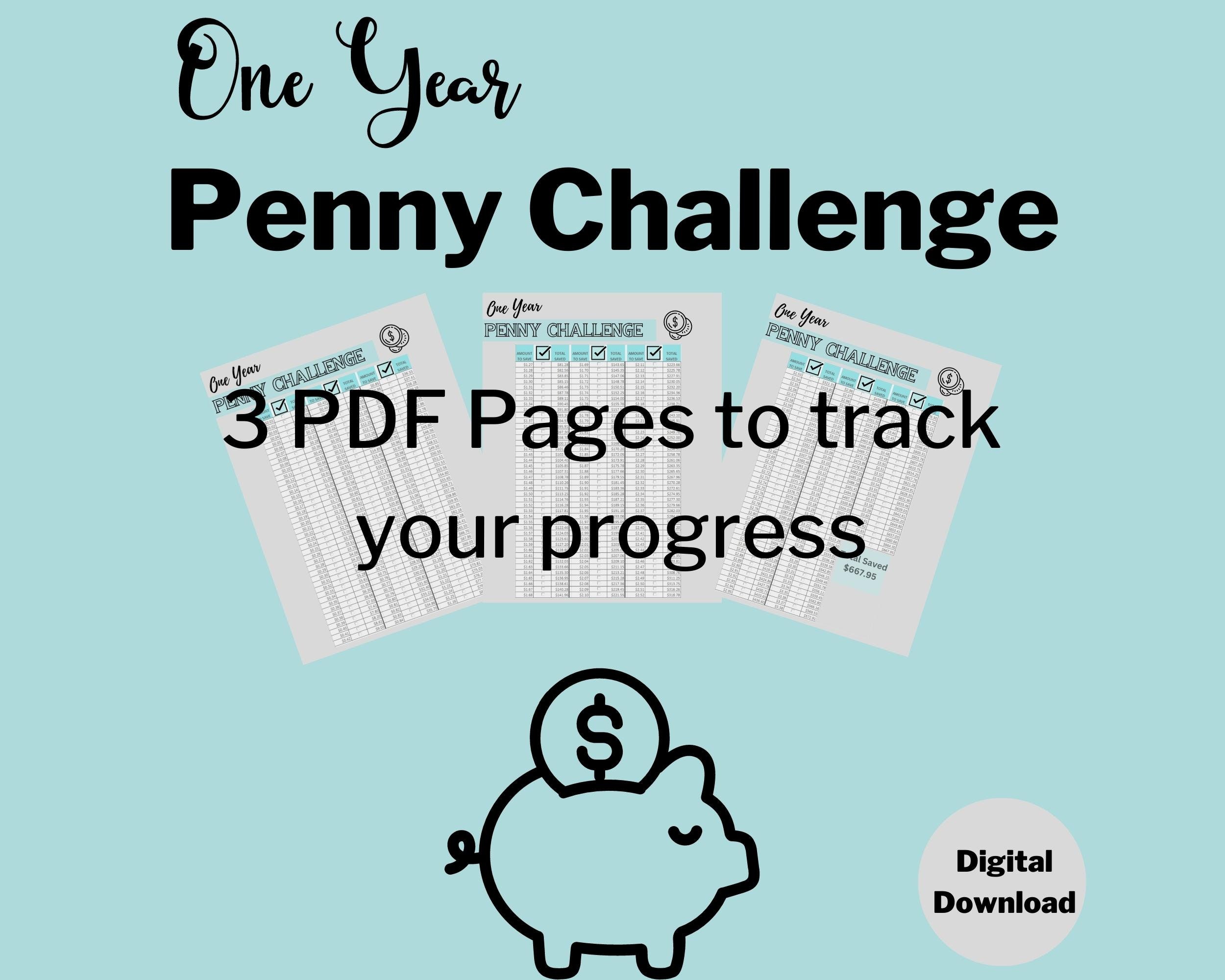 Penny Challenge | 1p Plus a Day Savings Challenge | Daily Savings ...