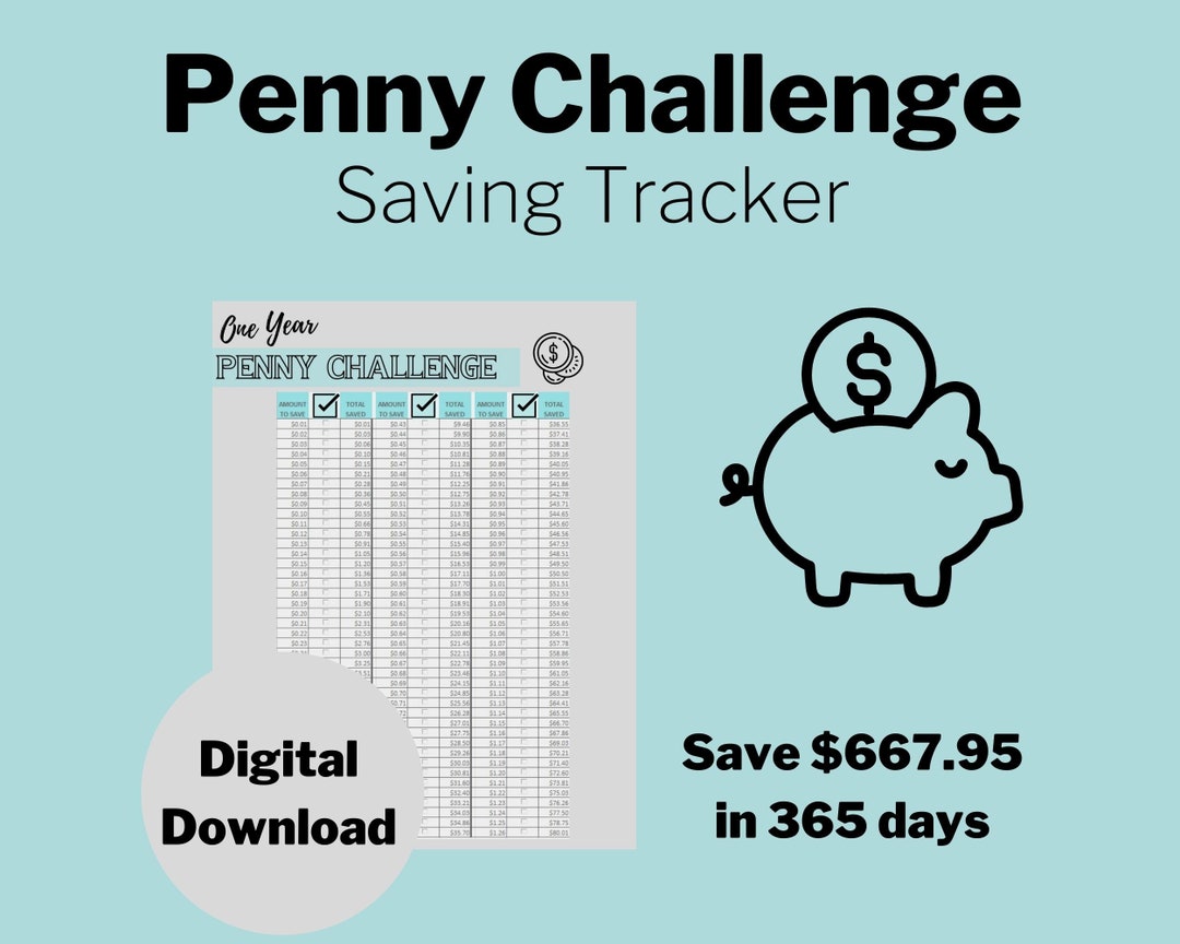 Penny Challenge | 1p Plus a Day Savings Challenge | Daily Savings ...