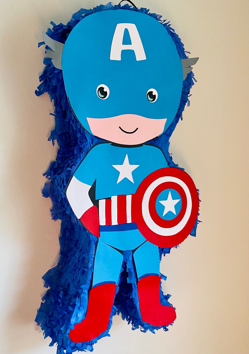 Piñata del Capitán América, Piñata del Capitán Escudo - Etsy España