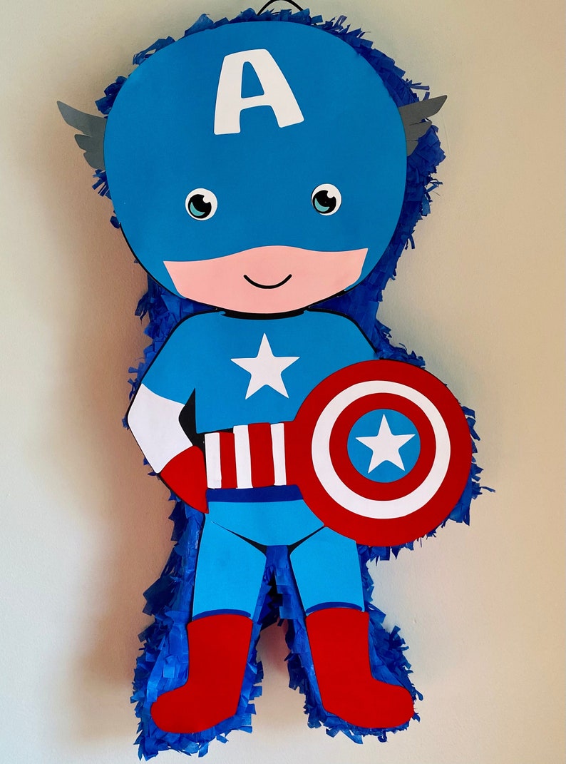 Piñata del Capitán América, Piñata del Capitán Escudo - Etsy España