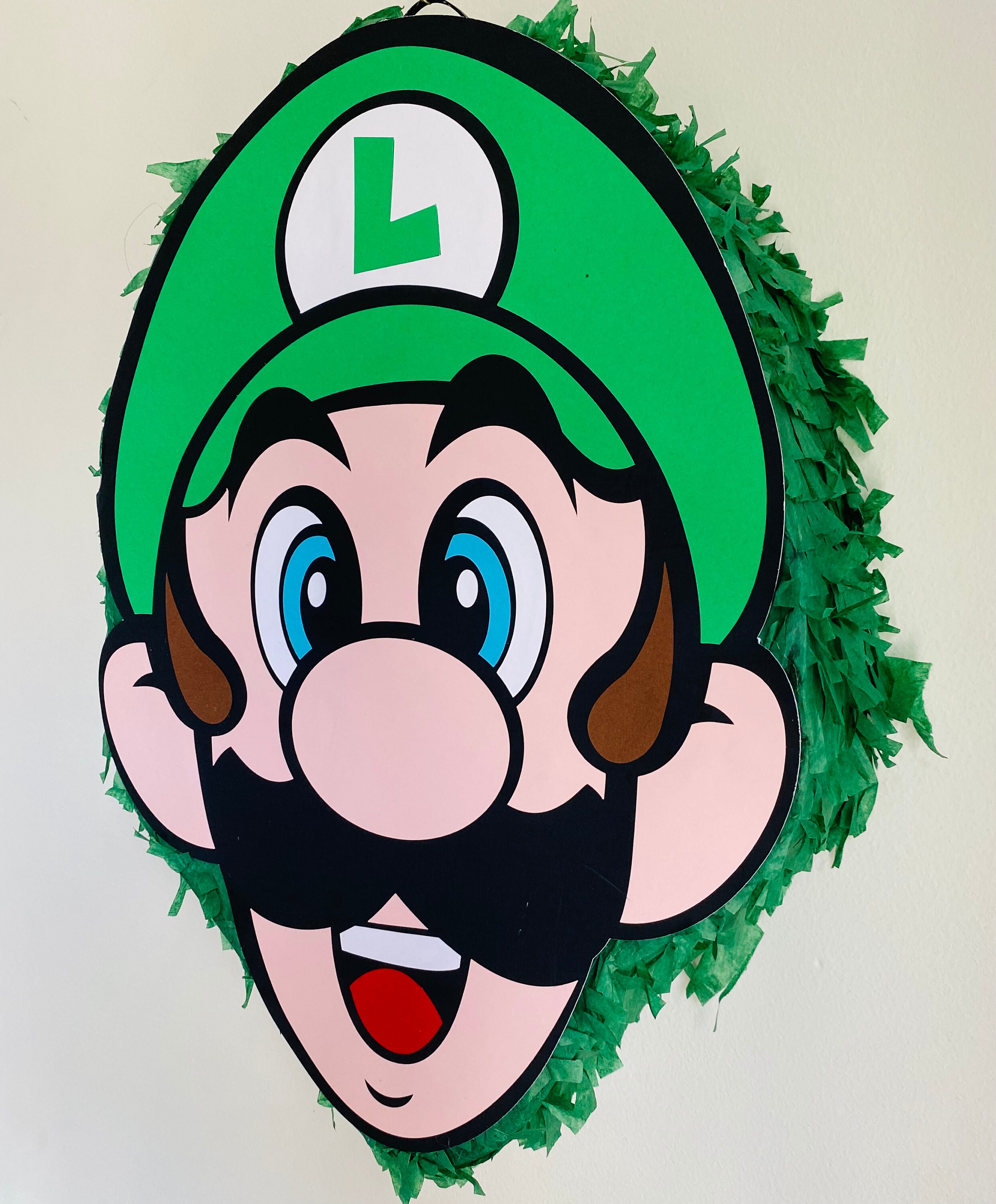 Super Mario Pinata Luigi Pinata face Super Mario Pinata - Etsy Australia