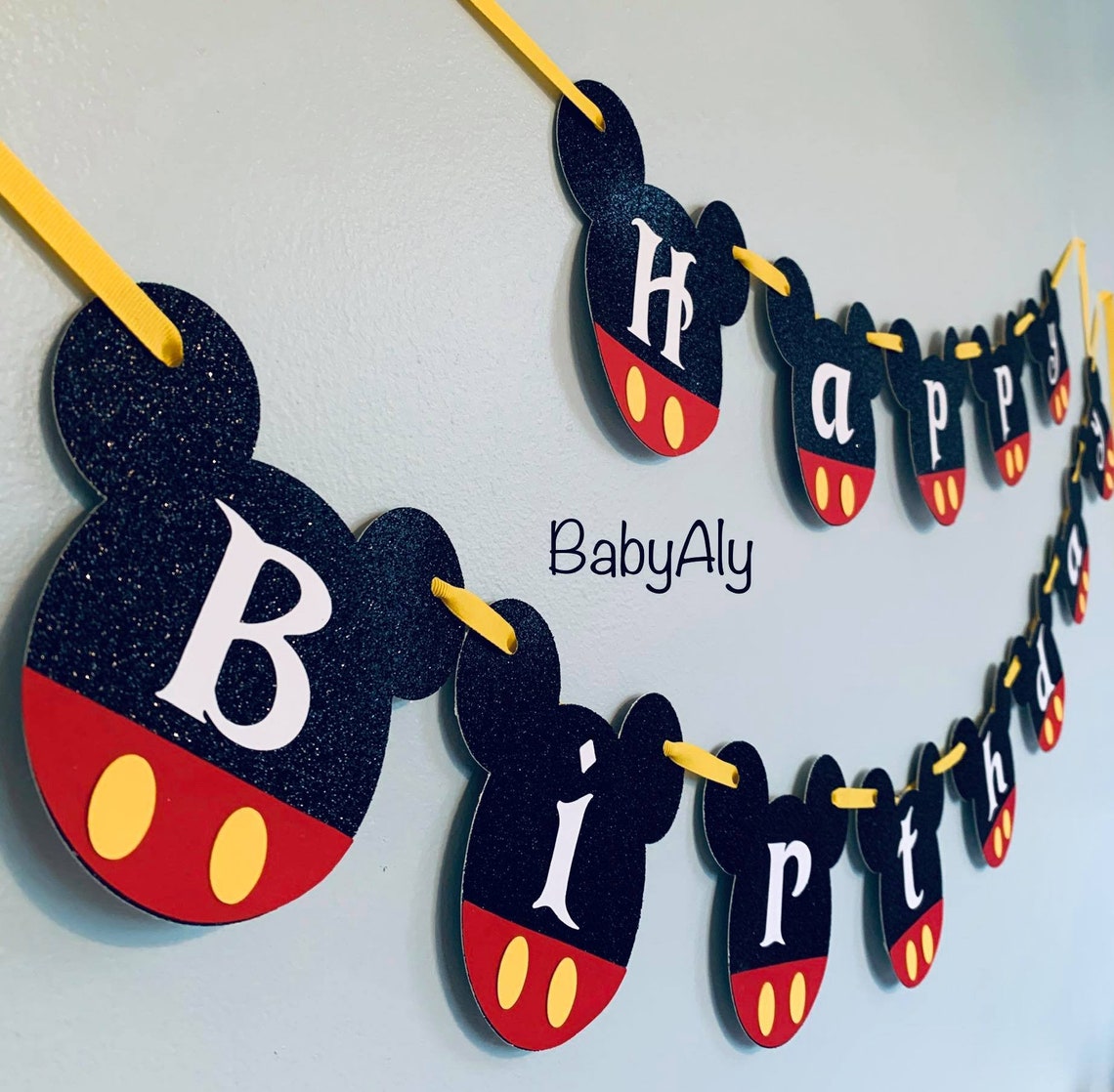 Mickey Mouse Happy Birthday Banner. They Can Be Personalized With Name ...