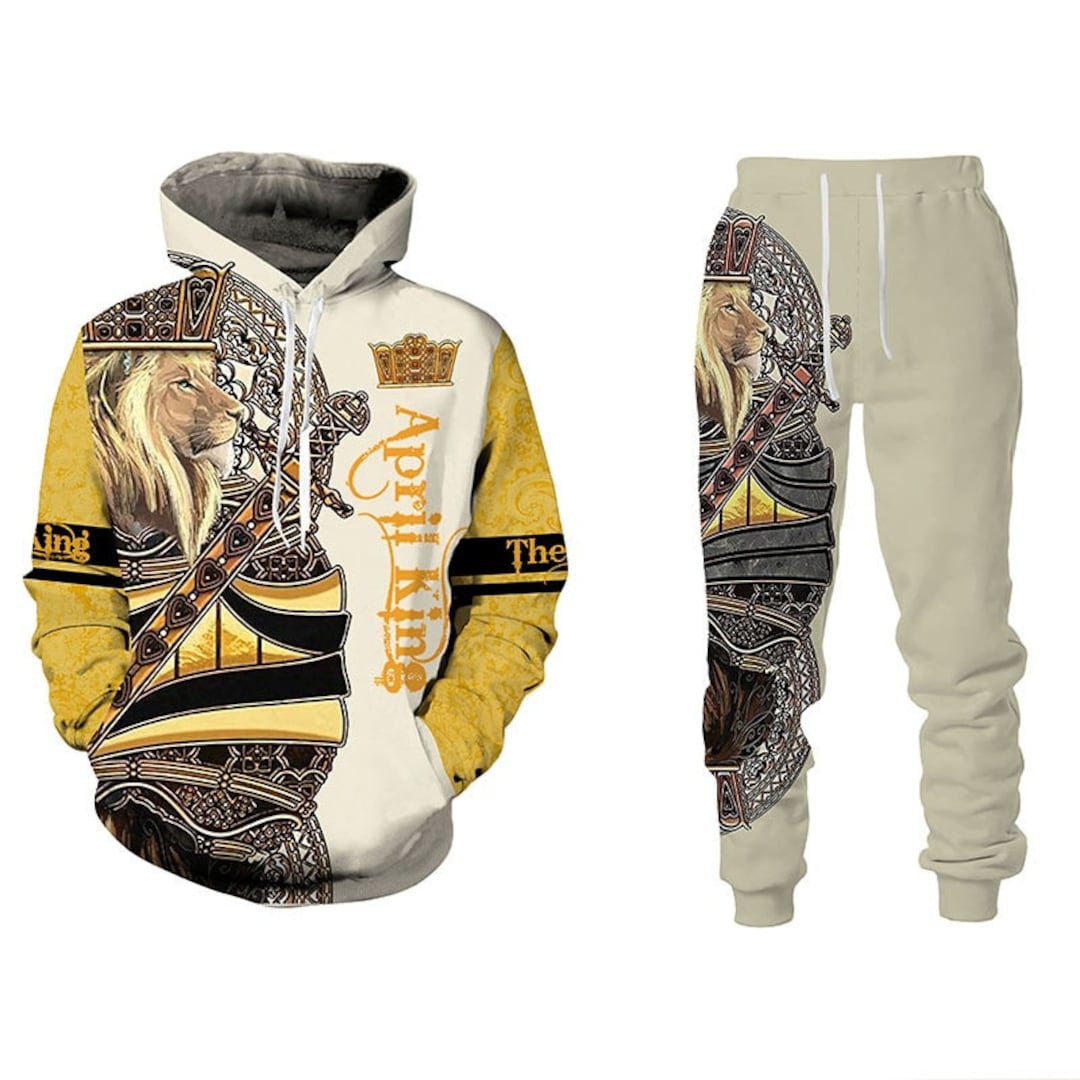 Lion Hoodie and Pants Uniform Tracksuit New Christams Gift 2021 Winter ...