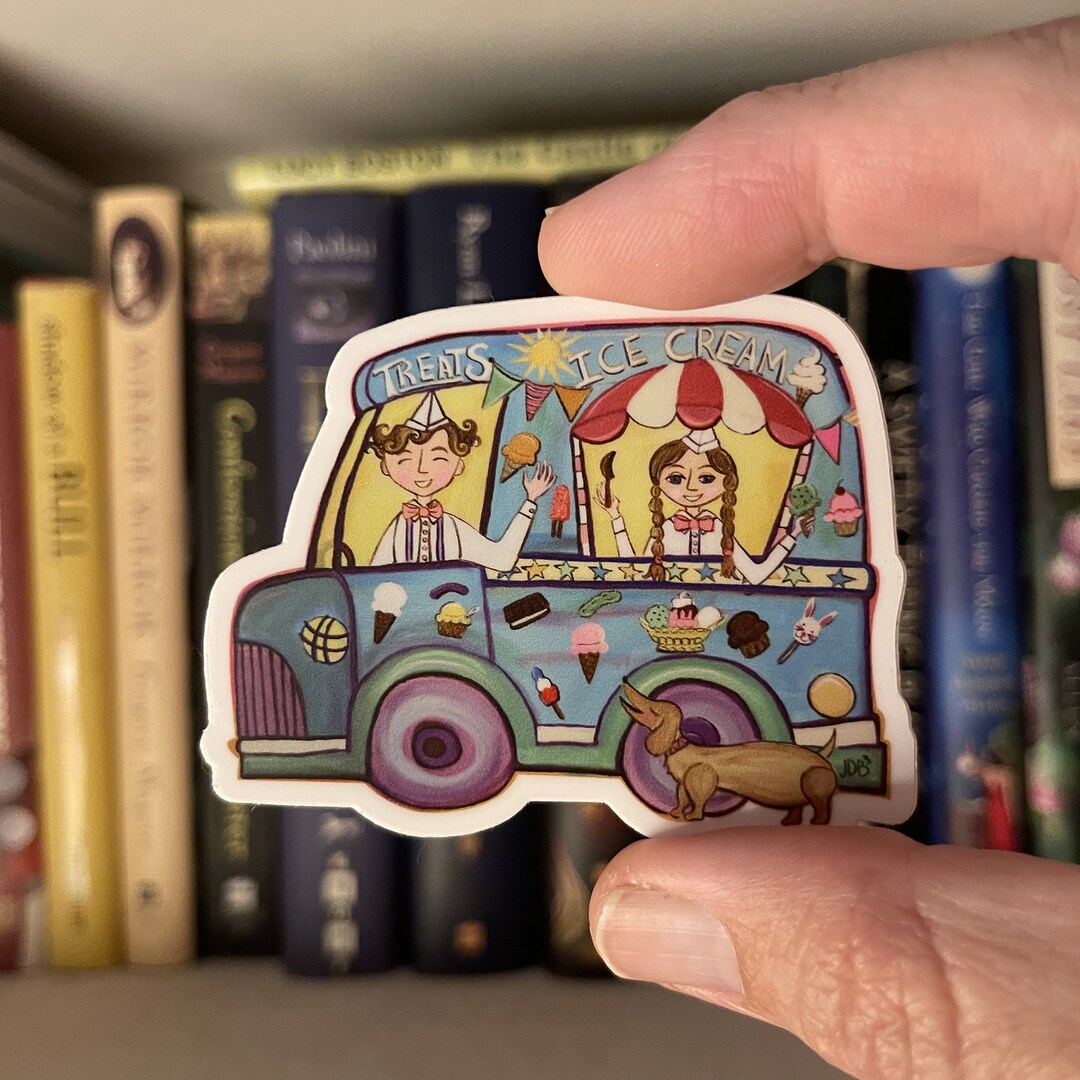 Ice Cream Truck Sticker Water-resistant Sticker Die Cut Sticker Cute ...