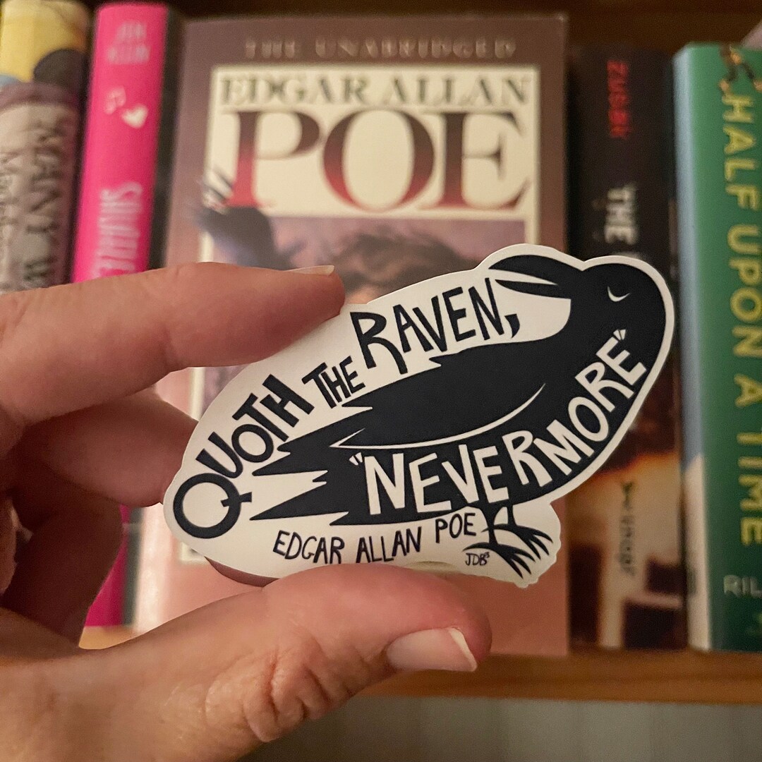 Nevermore Edgar Allan Poe Sticker Sticker Die Cut Sticker Cute Stickers ...