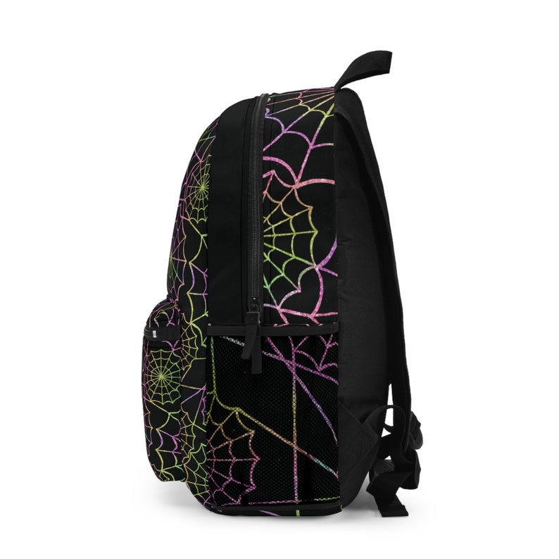 Rainbow Spider Webs Backpack, Neon Web, Spooky Back to School Bag - Etsy