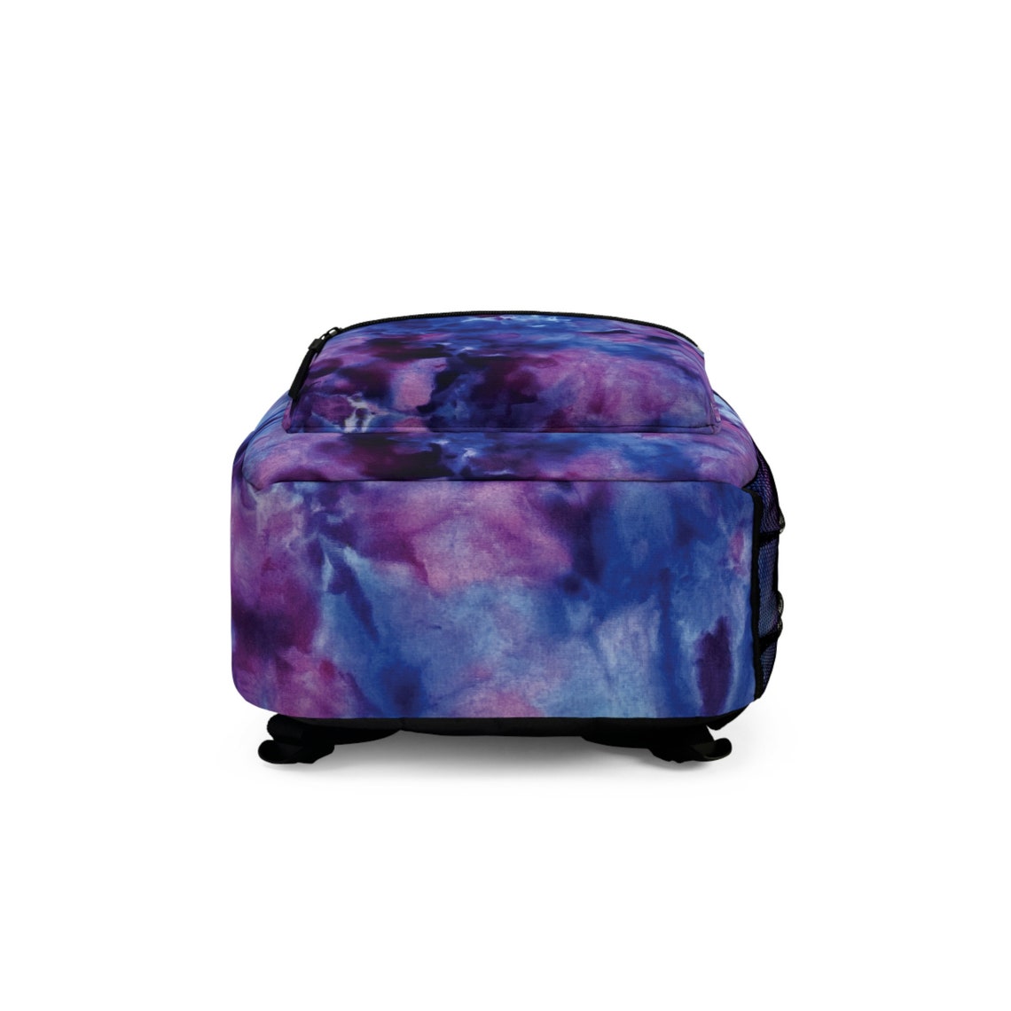Purple Blue Sky Tie Dye Backpack, Boho Hippie Style Back to School Bag ...