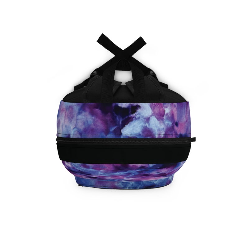 Purple Blue Sky Tie Dye Backpack, Boho Hippie Style Back to School Bag ...