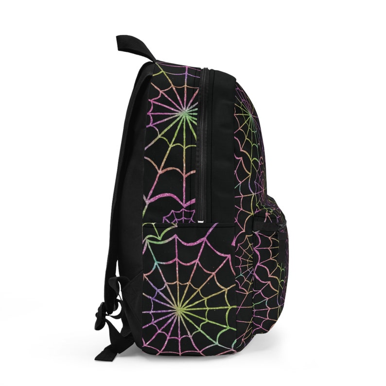 Rainbow Spider Webs Backpack, Neon Web, Spooky Back to School Bag - Etsy
