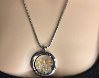 Art Deco Guilloche Enamel Citrine Gems Double-side Gemstone Shaker ...