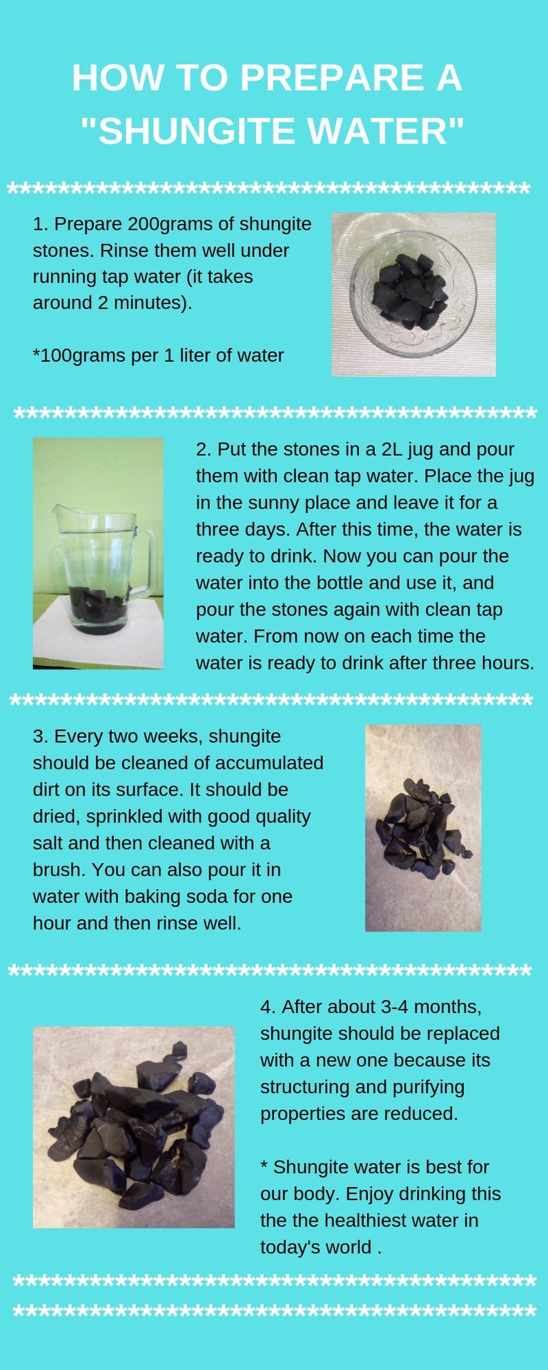 Shungite Crystal Water Bottle - Etsy