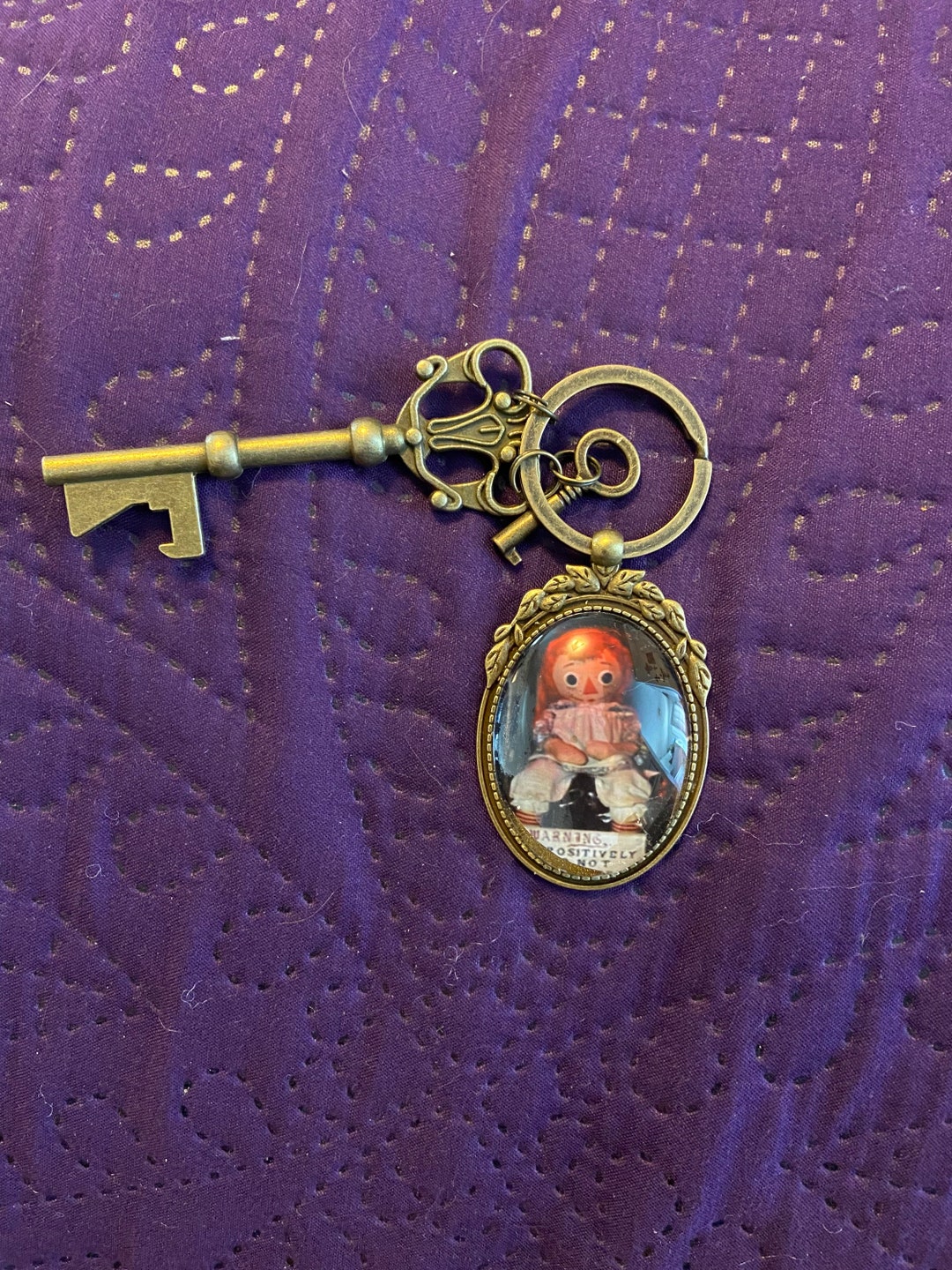 Annabelle Doll Keychain for Haunted Doll for Horror Collectables - Etsy
