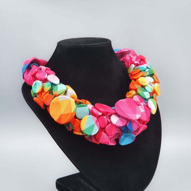 Pink Bib Necklace Fabric - Etsy