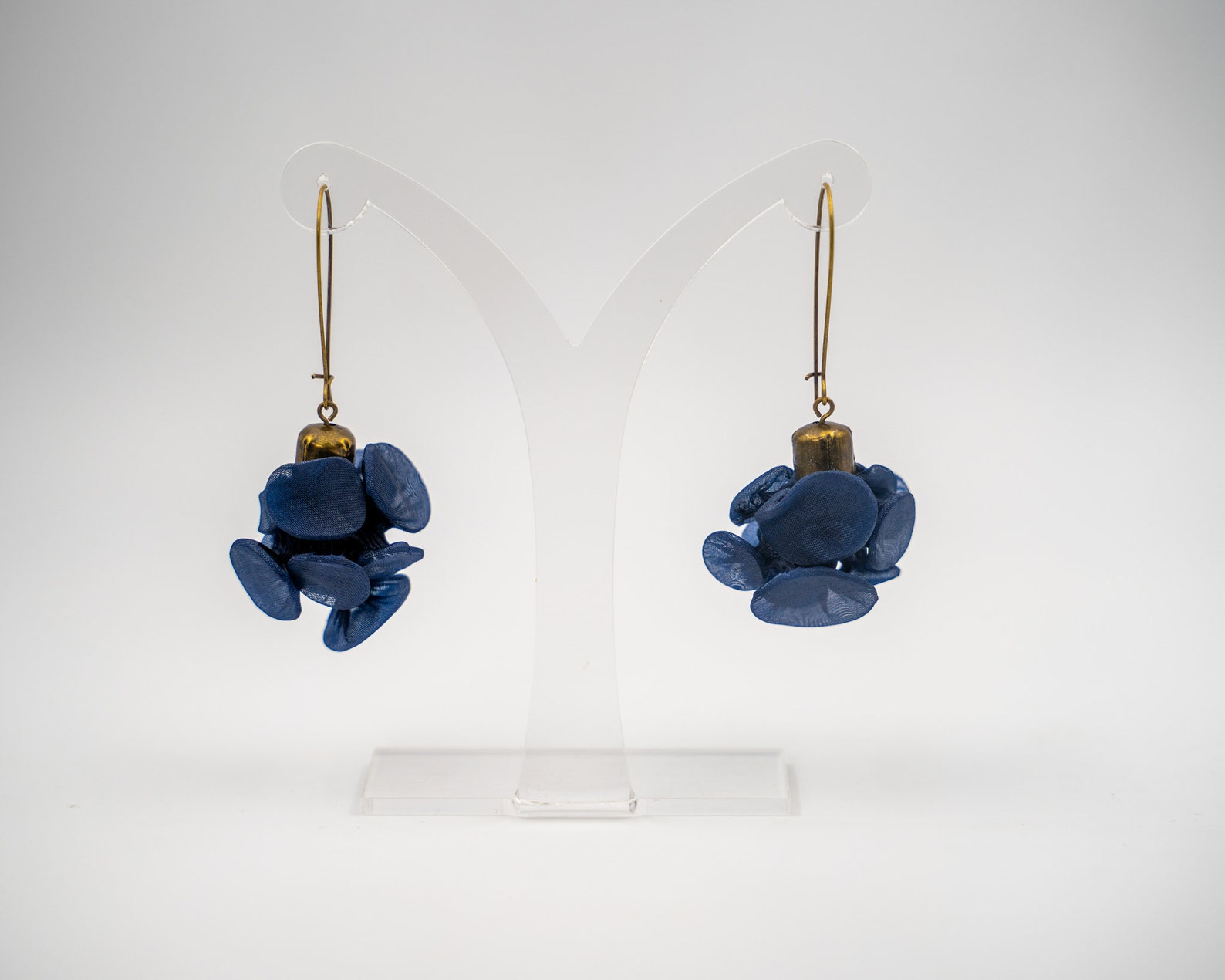 Long Blue Earrings, Funky Earrings, Large Dangle Earrings, Unique ...