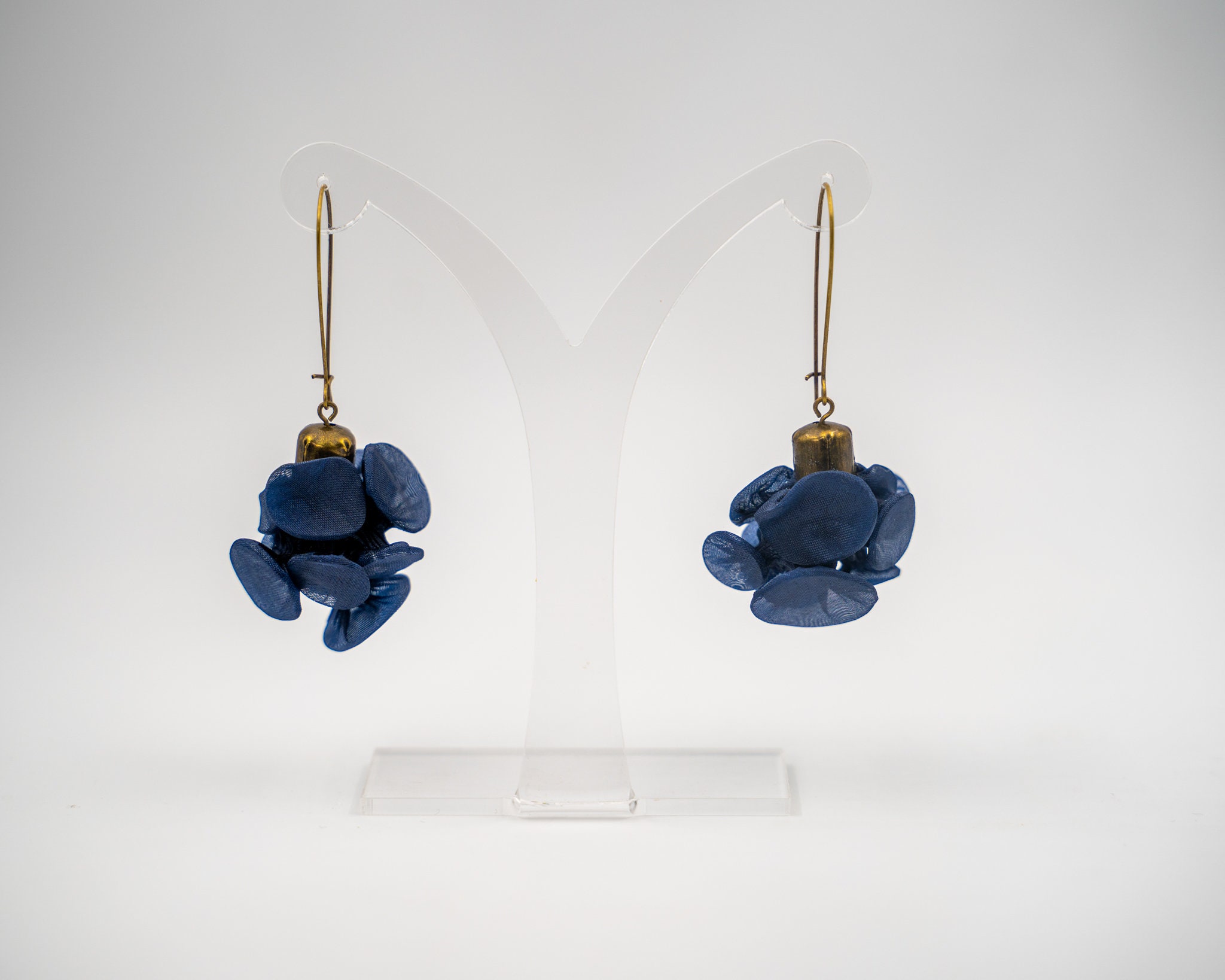 Long Blue Earrings, Funky Earrings, Large Dangle Earrings, Unique ...