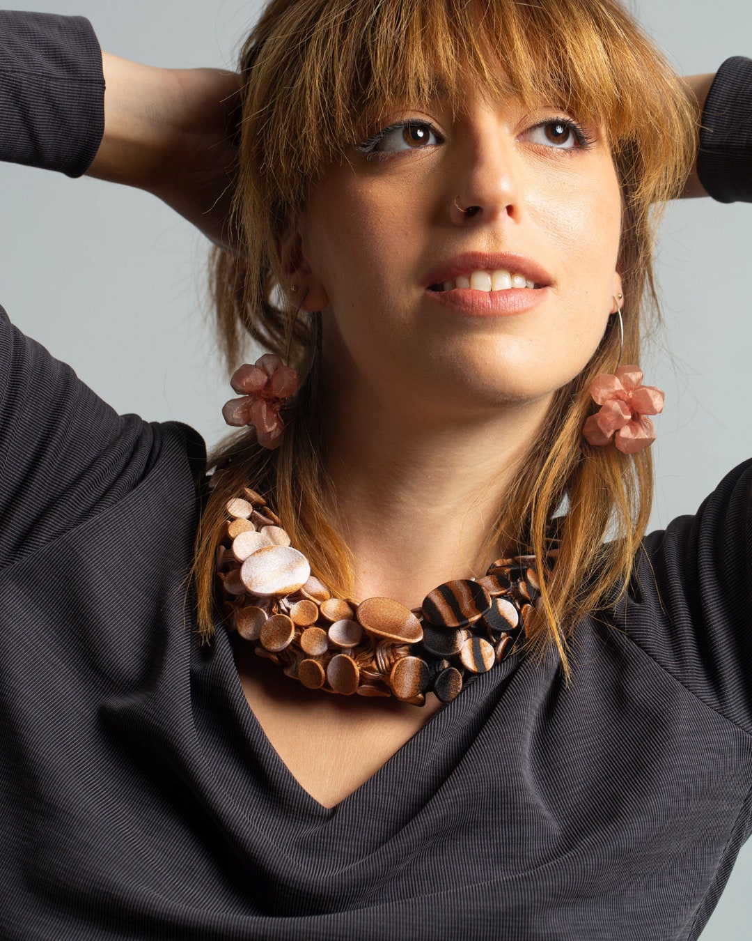 Avant Garde Jewelry Set, Bohemian Jewelry Set, Statement Bib Necklace ...