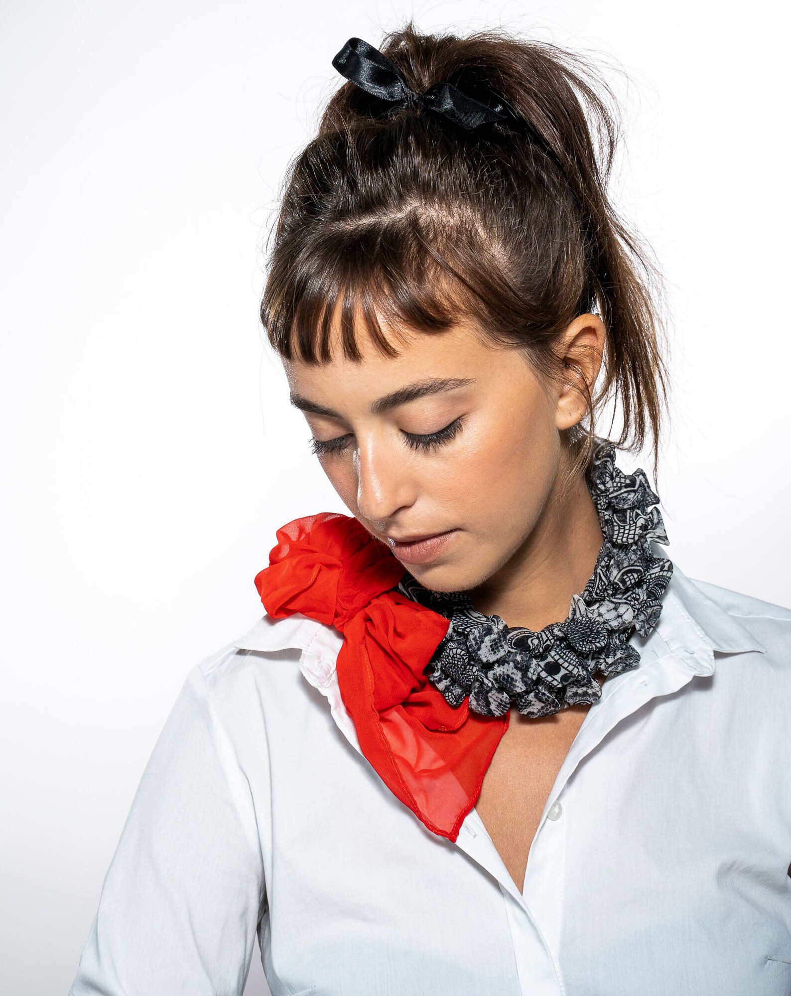 Scarf for Women Neck Scarf Red & Black Scarf Unique Scarf - Etsy