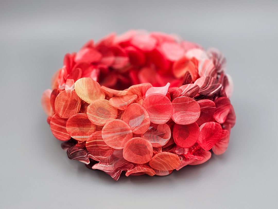 Chunky Necklace, Haute Couture Jewelry, Colorful Scarf, Red Scarf ...