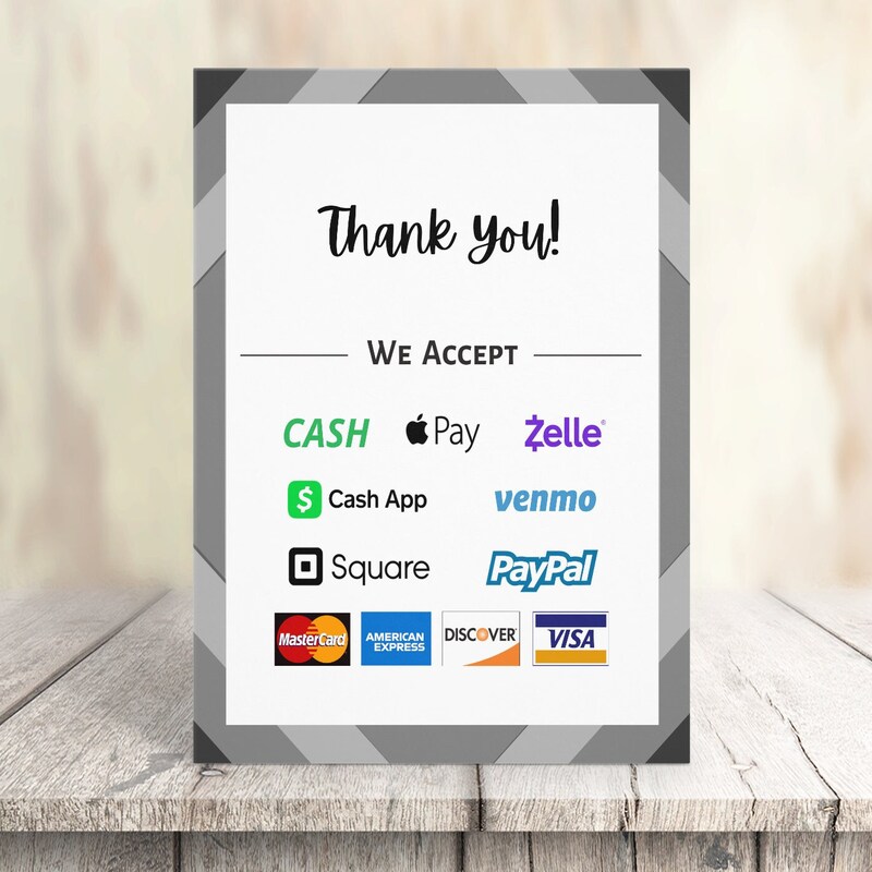 Payments Accepted Sign - Etsy