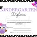 Kindergarten Graduation Diploma Instant Download | Etsy