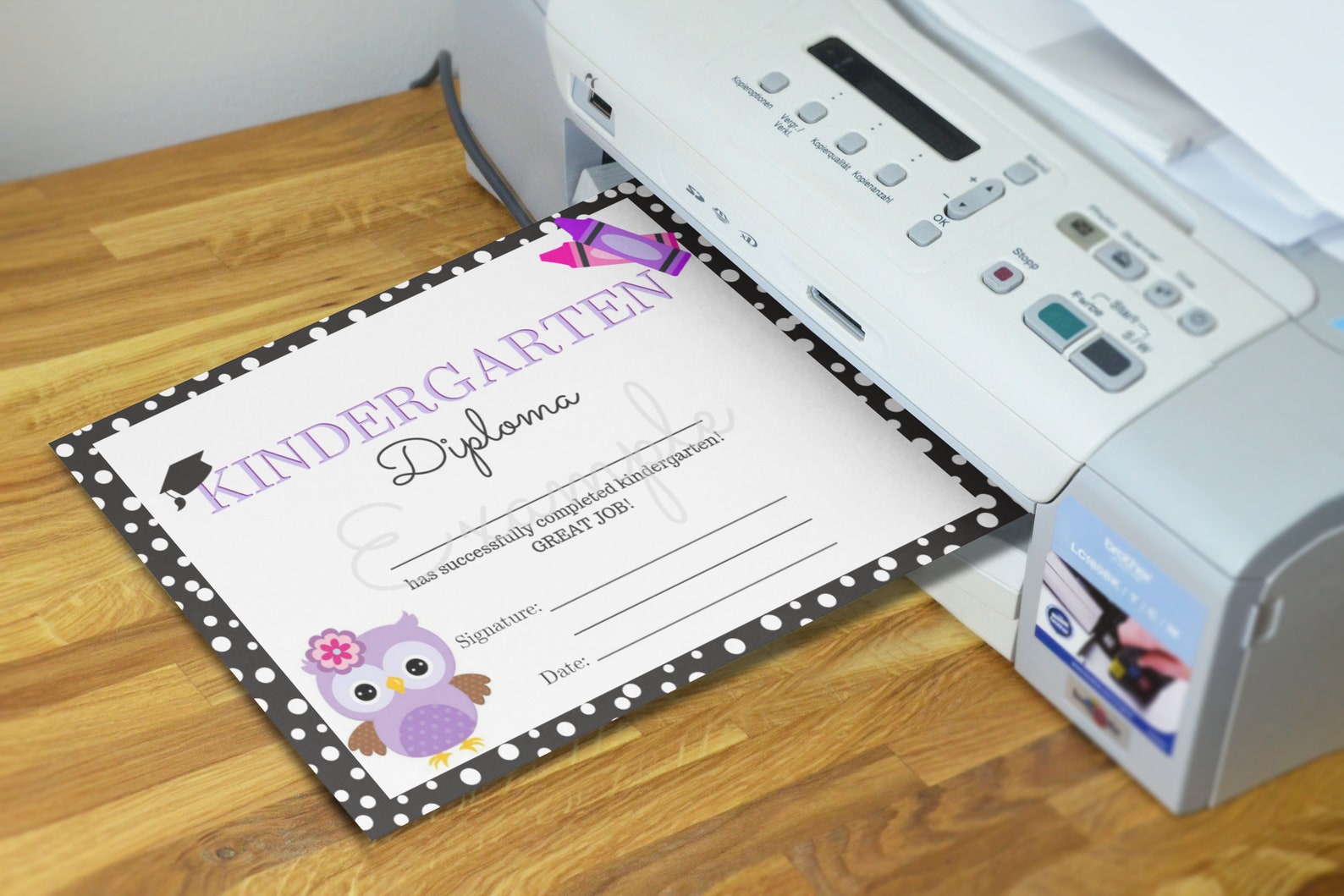 Kindergarten Graduation Diploma Instant Download - Etsy