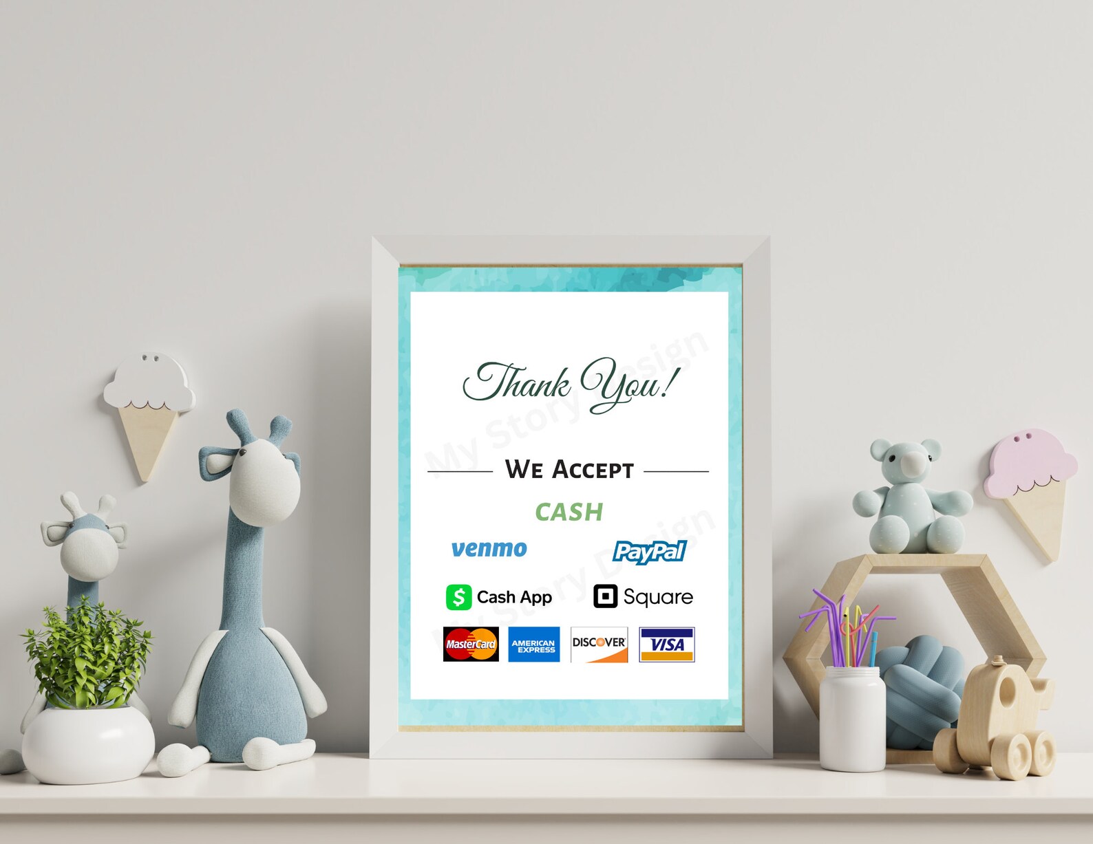 Printable Payment Methods Sign | Vendor Booth Display (digital Download ...