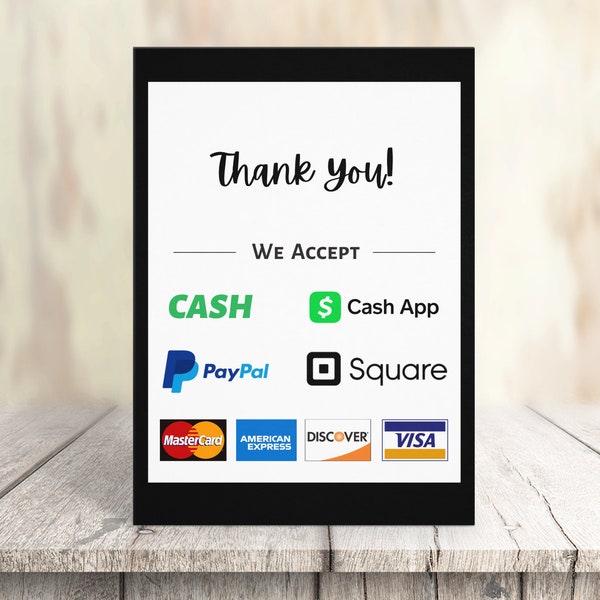 No Cash Payment Accepted Sign - Etsy