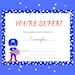 Super Hero Reward Certificate | You're Super Award | Printable Award - Etsy