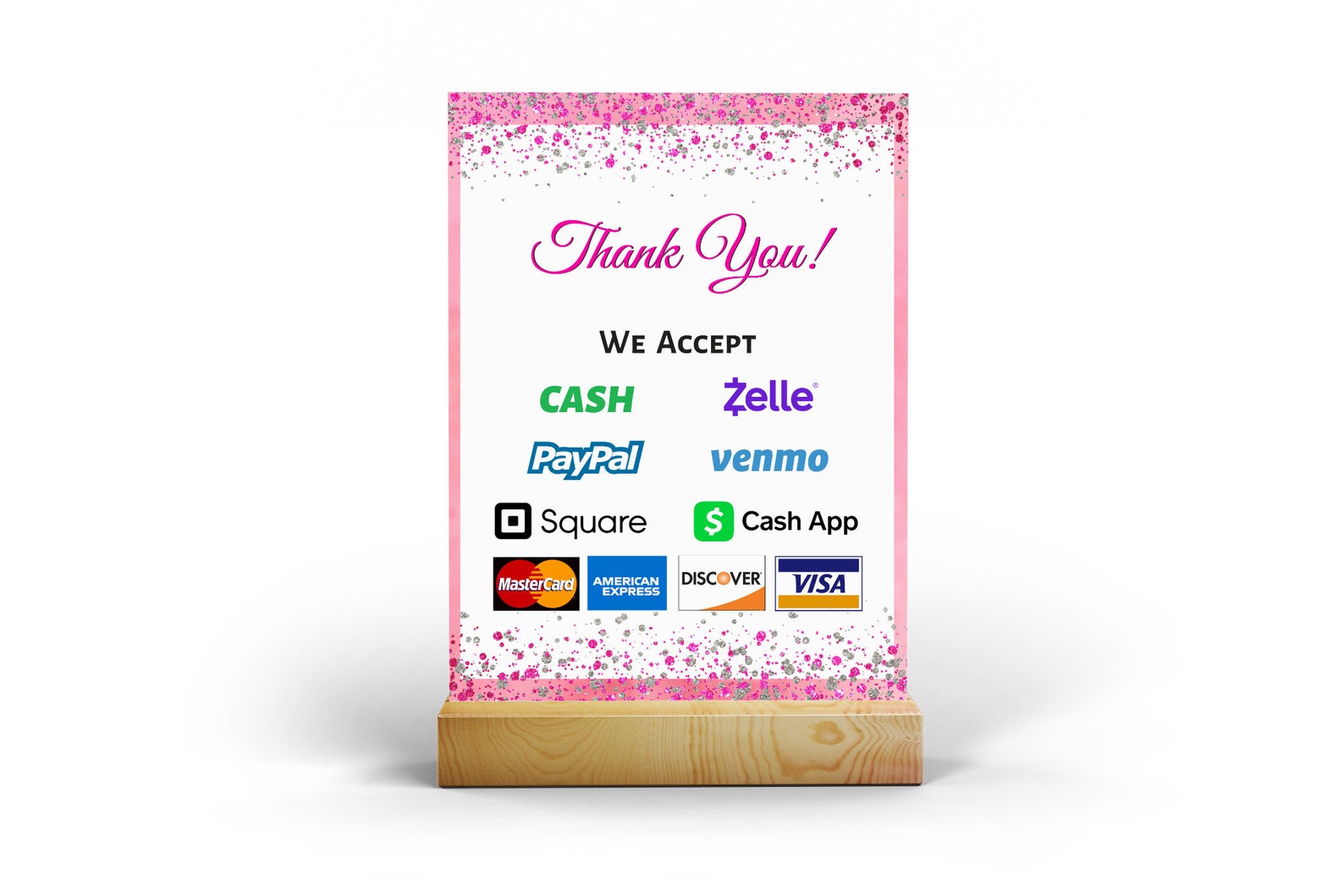Printable Payment Sign We Accept Credit Cards Sign Vendor | Etsy