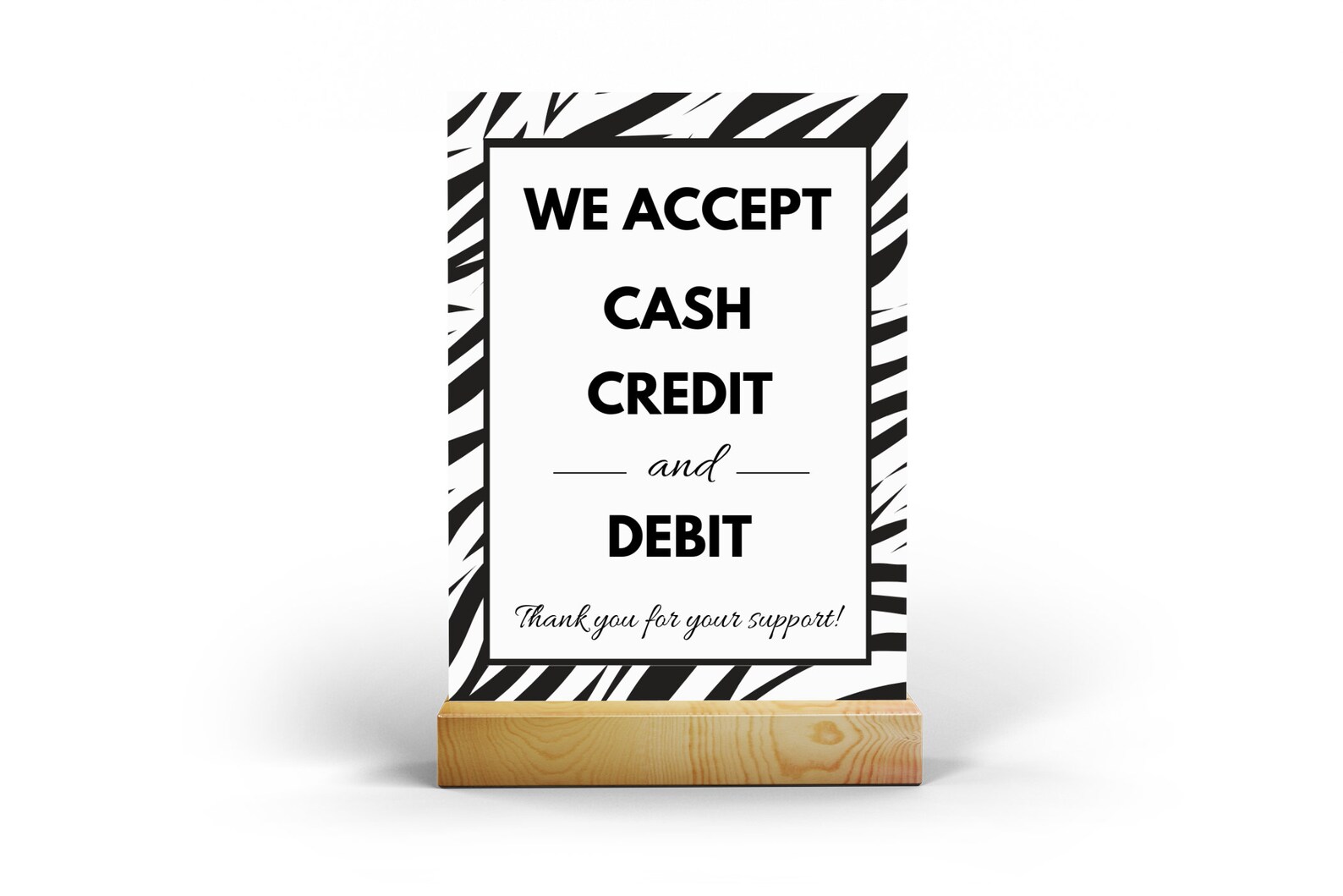 Printable Payment Sign Payment Method Sign We Accept - Etsy Canada