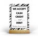 Printable Payment Sign | Payment Method Sign | We Accept Credit Cards ...