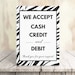 Printable Payment Methods Sign | Vendor Fair Credit Card Sign (digital ...
