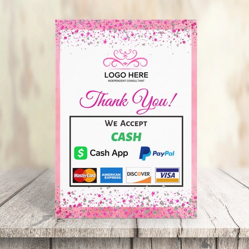 Printable Payment Method Sign We Accept These Payment - Etsy