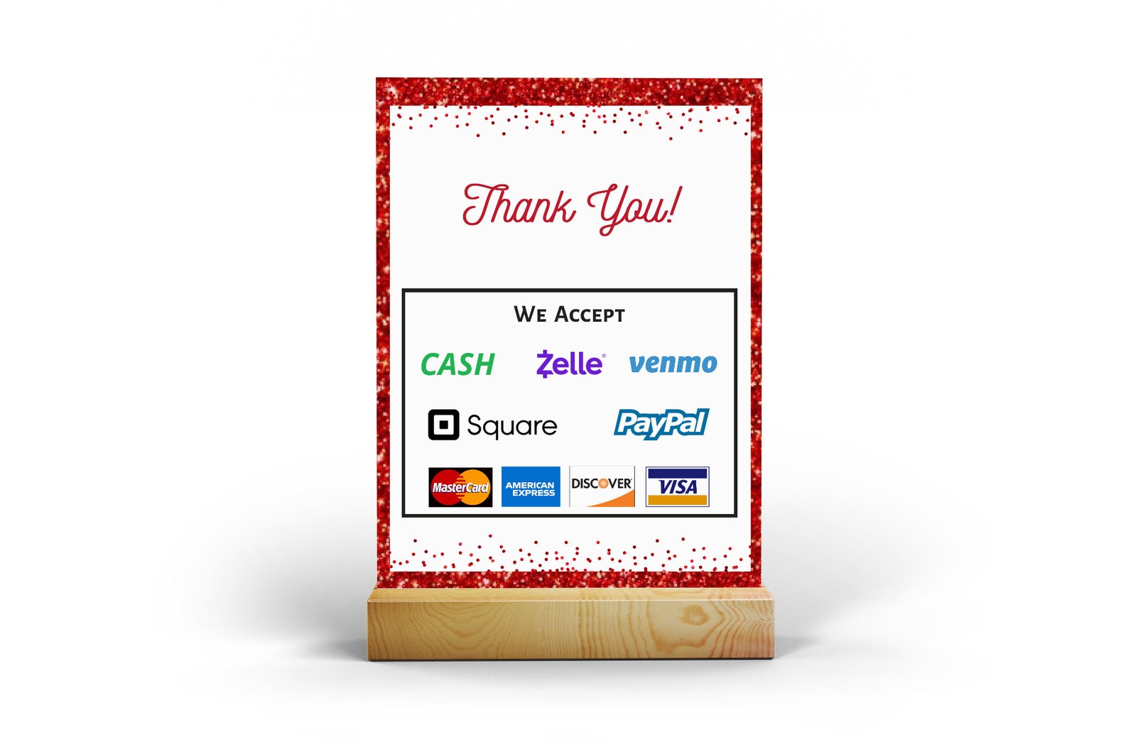 Printable Payment Sign We Accept Credit Cards Sign Vendor - Etsy