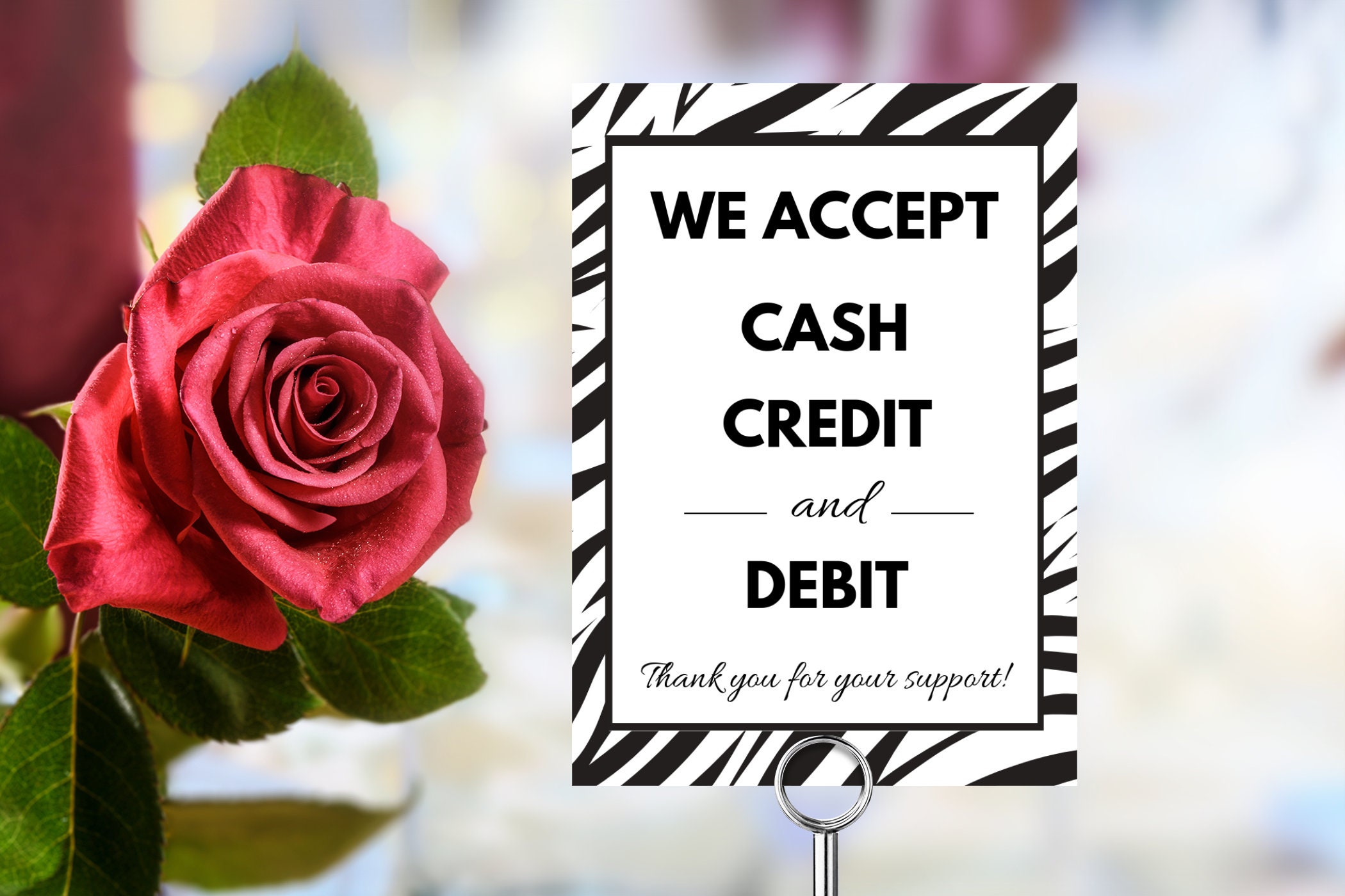 Printable Payment Sign Payment Method Sign We Accept - Etsy Canada