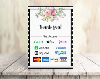 Payment Method Sign - Etsy