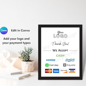 Editable Payment Methods Sign | Vendor Fair Printable (digital Download ...