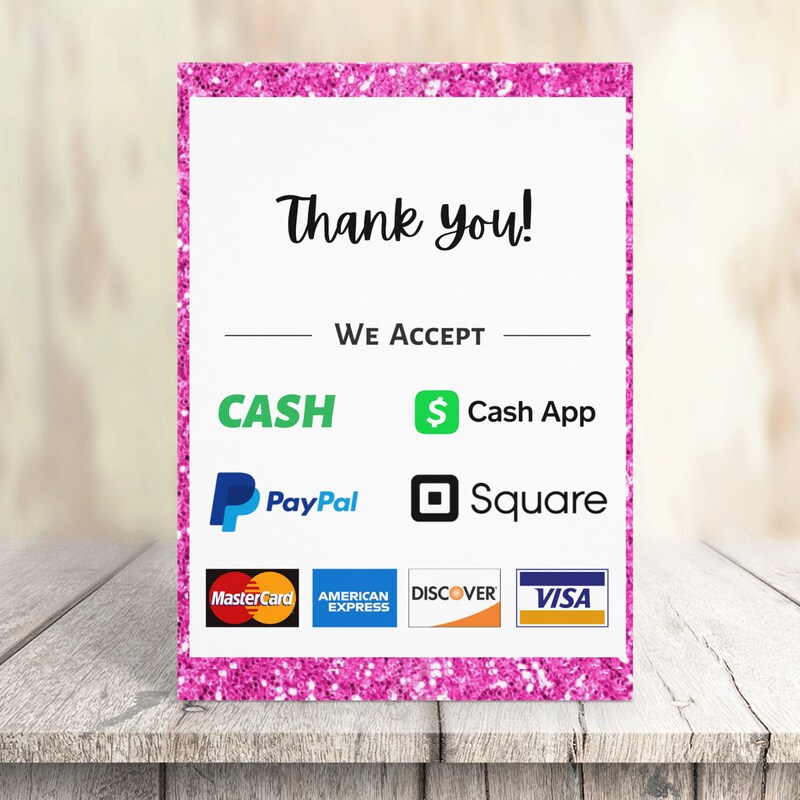We Accept Credit Card Sign - Etsy