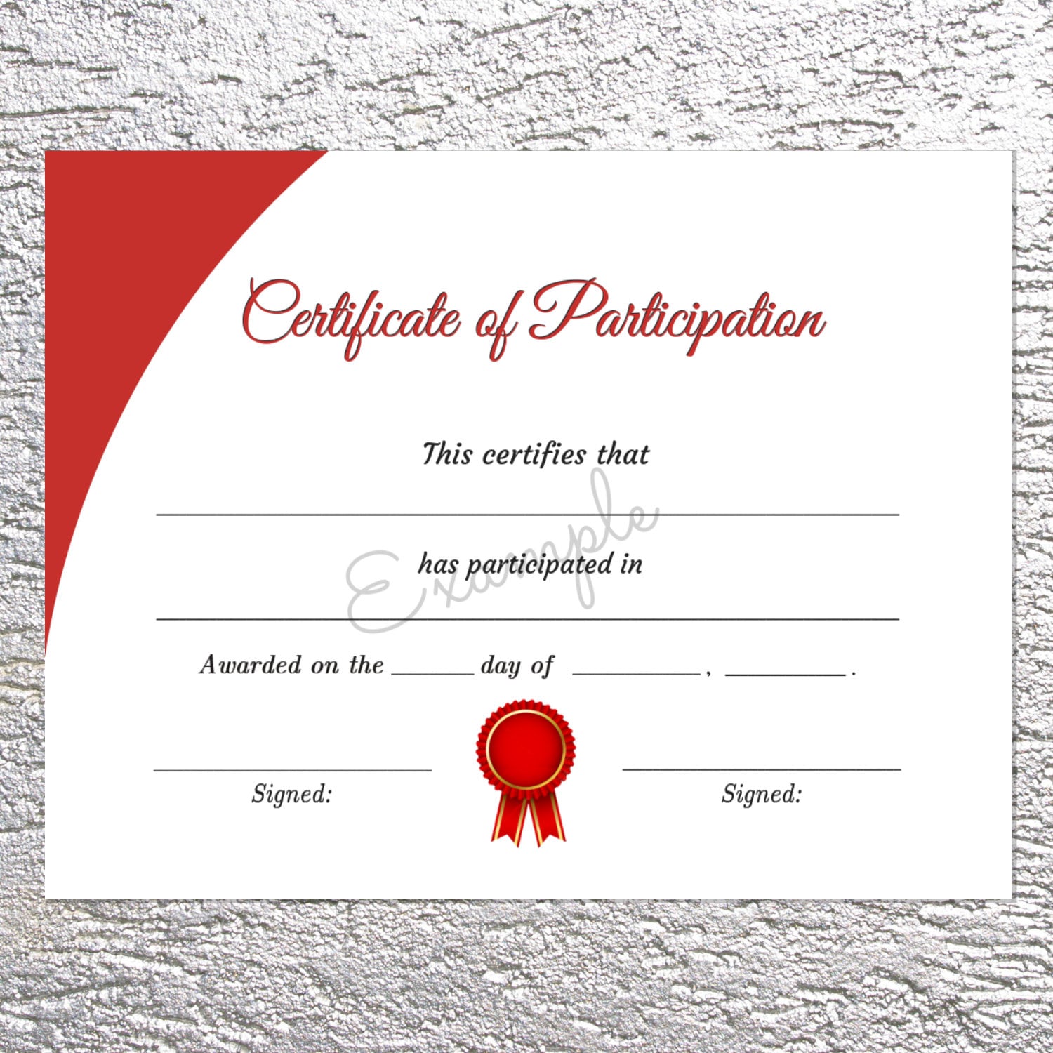 Certificate of Participation Participation Award Award - Etsy