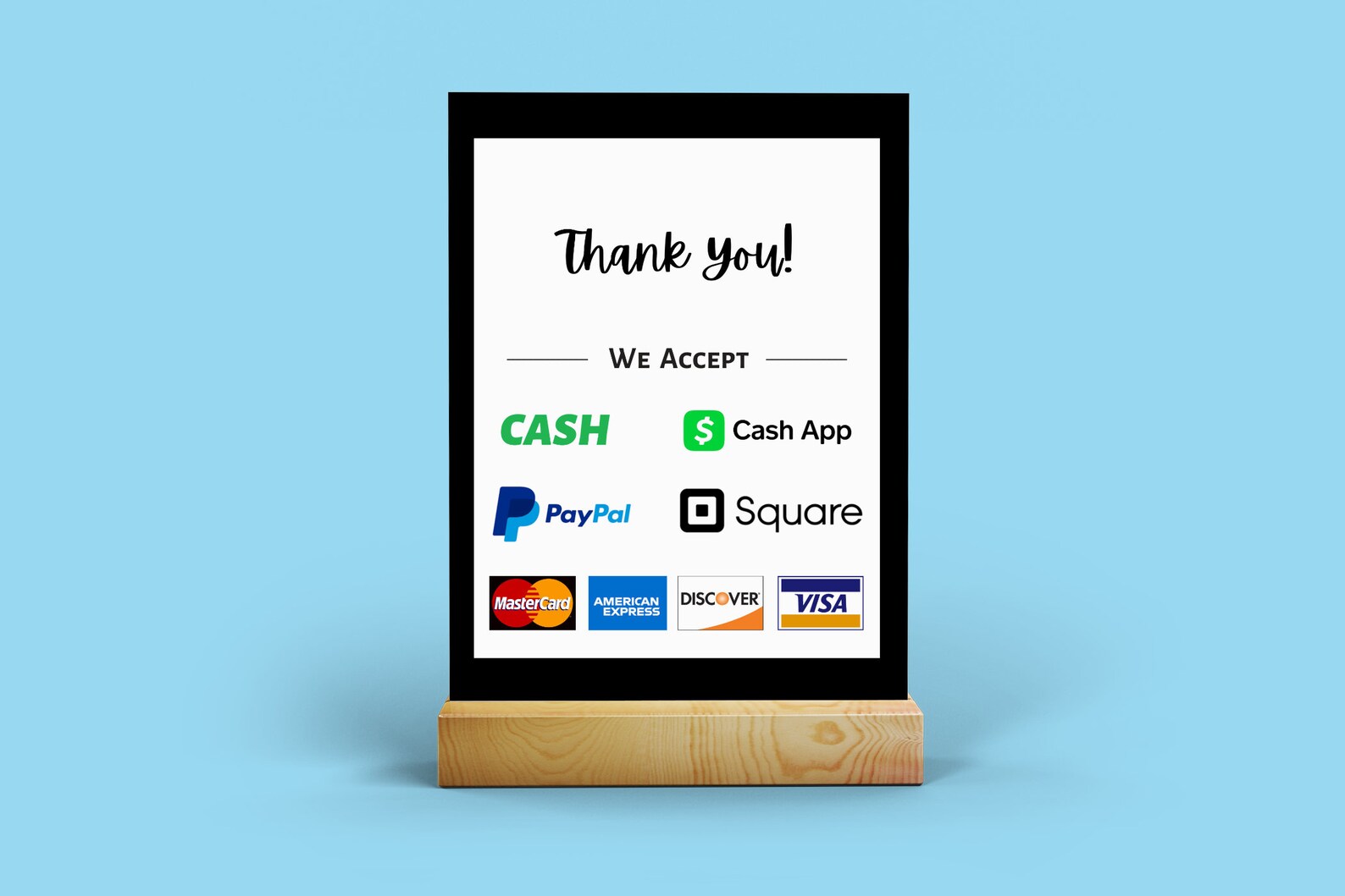 Payment Accepted Sign | Vendor Event Printable (instant Download) - Etsy