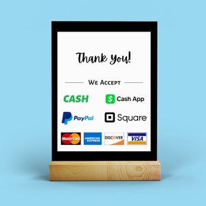 Printable Payment Sign | We Accept Credit Cards Sign | Vendor Payment ...