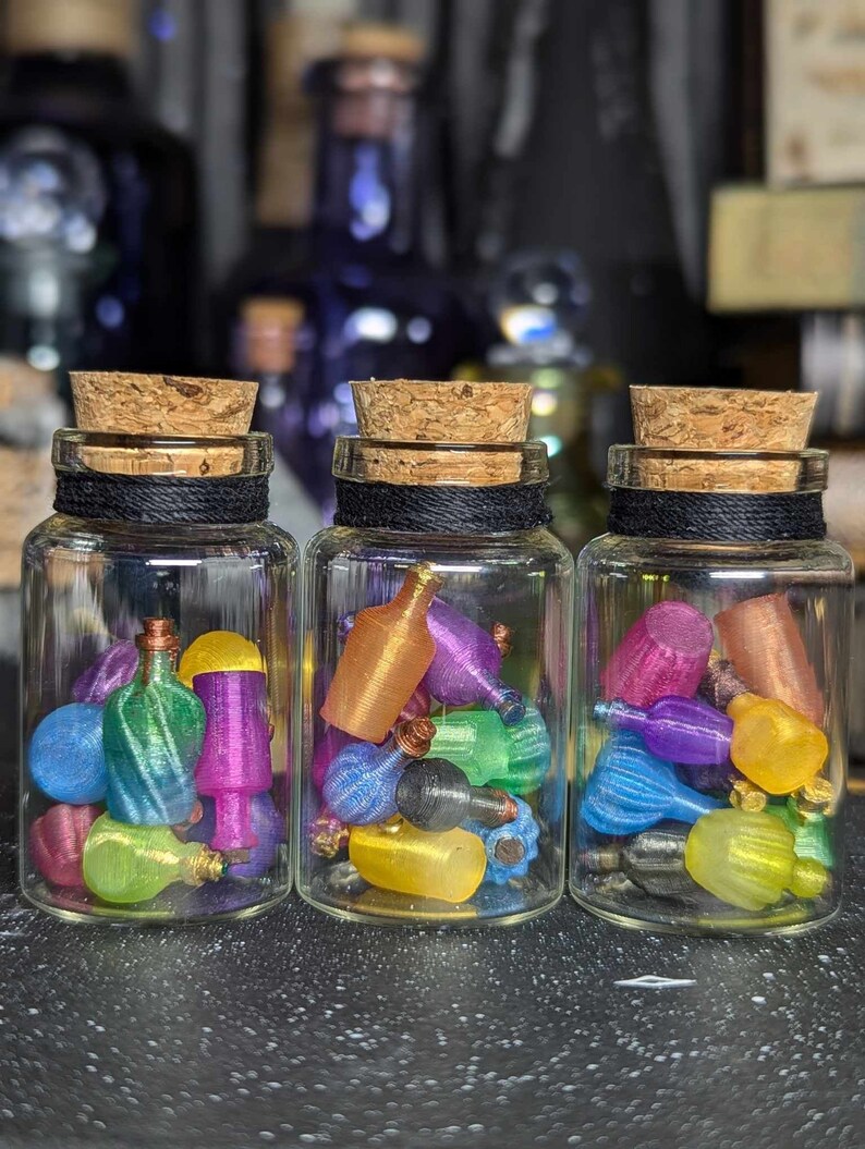 Miniature Magical Bottles, Miniature Apothecary Bottles, Magical Potion ...