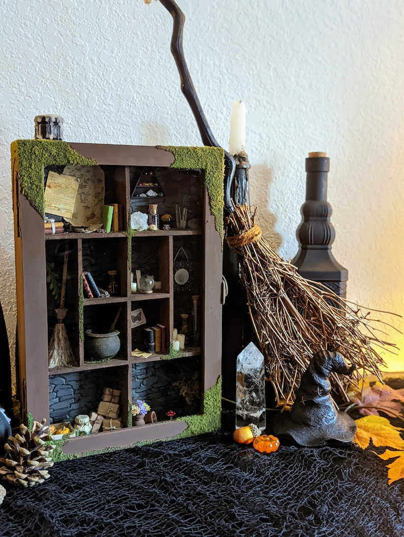 Mage Cabinet/witch Cabinet Filled With Miniatures and Magic - Etsy