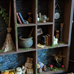Mage Cabinet/witch Cabinet Filled With Miniatures and Magic, Book Nook ...