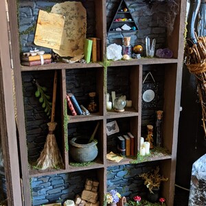 Mage Cabinet/witch Cabinet Filled With Miniatures and Magic, Book Nook ...