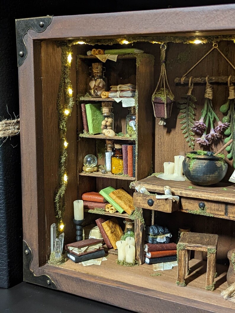 Magical Mage Room Miniature Miniature Witch House Light up - Etsy